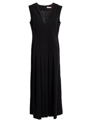 PUROTATTO Maxi Dress Size Viscose, Polyester, Elastane - Black