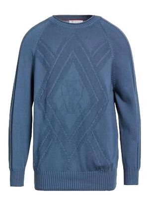 Brunello Cucinelli Sweater Slate Size Cotton - Blue