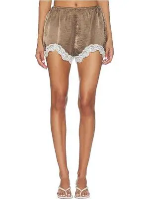 SNDYS. Tammi Lace Short In Chocolate - Hazel