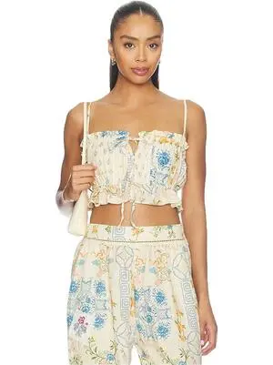 Agua Bendita Vichy Bleu Crop Top - Multicolor