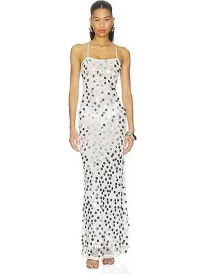 Superdown Arna Maxi Dress With Sequin Embellishments - White