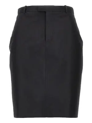 Gucci Silk Faille Pencil Skirt - Black