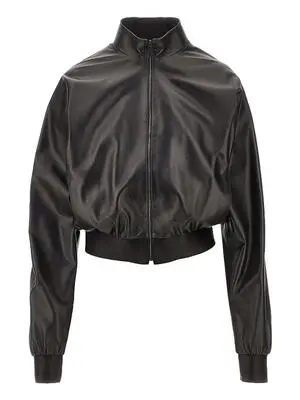 Gucci Nappa Leather Bomber Jacket - Brown