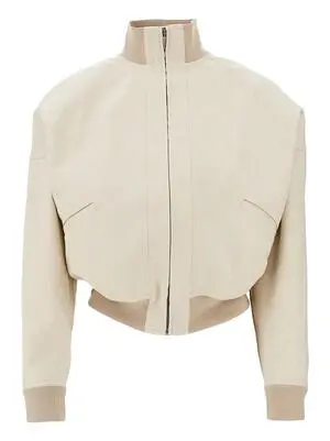 GUCCI GUCCI Oversized Shoulders Cotton Bomber Jacket
