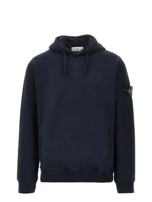 Stone Island Organic Cotton Hoodie - Blue