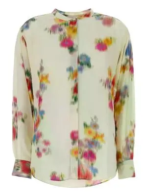 MARANT ETOILE MARANT ÉTOILE Floral Print Band Collar Shirt
