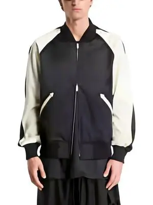 Y3 Y-3 Black Satin Liquid Logo Souvenir Jacket