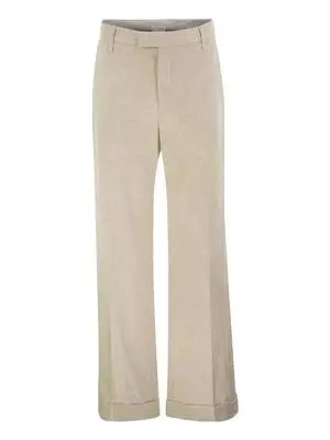 Brunello Cucinelli Turn-up-hem Tailored Trousers - Neutrals