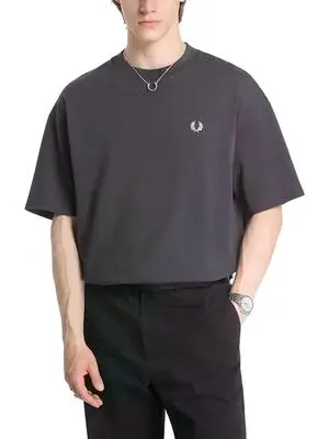 Fred Perry Laurel Wreath Logo-embroidered T-shirt - Grey