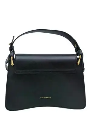 COCCINELLE C-me Logo-plaque Leather Shoulder Bag - Black