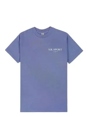 SPORTY & RICH Cotton T-shirt With Logo Print - Blue