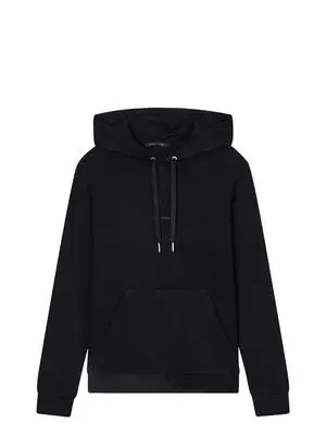 Armani Exchange Logo-embroidered Drawstring Hoodie - Blue