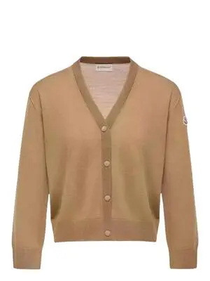 Moncler Logo Patch Button-up Cardigan - Neutrals