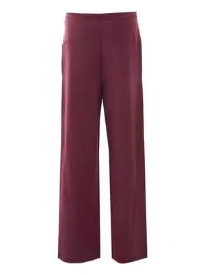 Liu Jo Sequin Logo Wide Leg Track Pants - Red