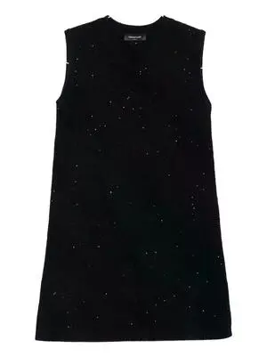 Fabiana Filippi Sequin-embellished Knitted Mini Dress - Black