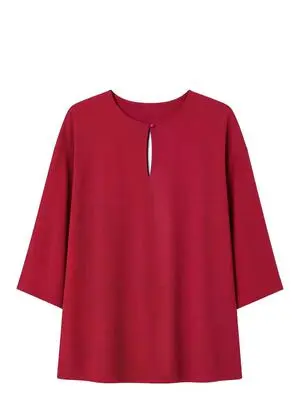 Max Mara Keyhole-detail T-shirt - Red