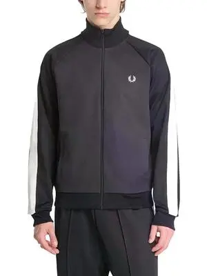 Fred Perry Side-stripe Track Jacket - Black