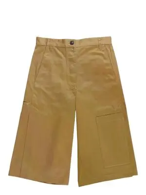 LA FETICHE Laura Patch-pocket Side-slit Shorts - Neutrals