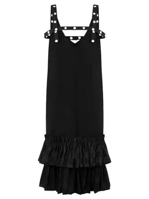 Moschino Polka-dot Ruffled Midi Dress - Black