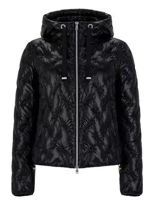 Herno Quilted Hooded Puffer Jacket - Black