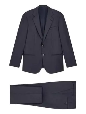 Giorgio Armani Single-breasted Suit Soho In Virgin Wool And Cashmere - Grey