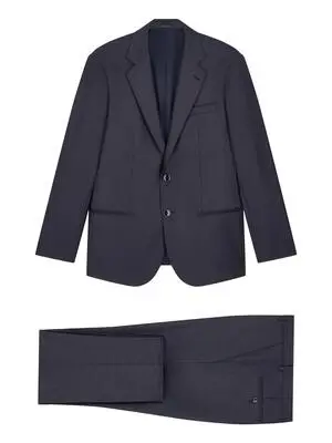 Giorgio Armani Single-breasted Suit Soho In Virgin Wool And Cashmere - Grey