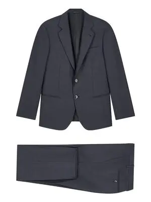 Giorgio Armani Single-breasted Suit Soho In Virgin Wool And Cashmere - Grey