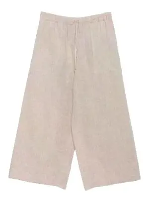 TOTEME Summer Drawstring Palazzo Pants - Neutrals