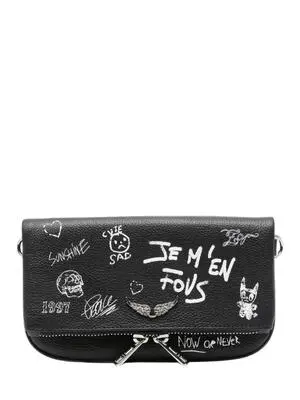 Zadig&Voltaire Zadig&Voltaire Mini Rock Graffiti Clutch Bag Black