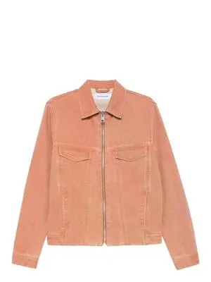 Études Studio Zip-up Slim-fit Denim Jacket - Orange