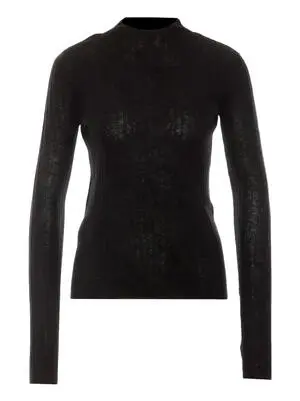 Pinko Ribbed Wool Sweater - Black