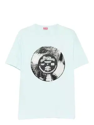 Kenzo Short-sleeve Vinyl-print T-shirt - Blue