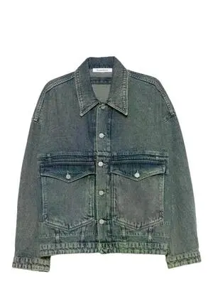 Études Studio Distressed Denim Jacket With Frayed Detailing - Blue