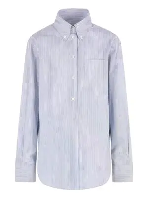 RÓHE Oxford Striped Shirt - Blue