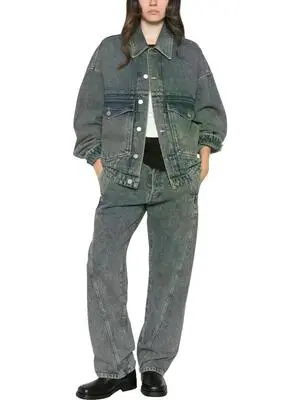 Études Studio Twisted Seam Acid-wash Jeans - Blue