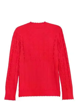 Moschino Scalloped-edge Sweater - Red