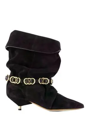 Isabel Marant Étoile Edrik Ring-embellished Ankle Boots - Black