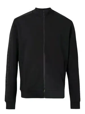 Karl Lagerfeld Logo-tape Zip-up Sweater - Black