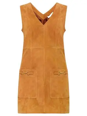 Ulla Johnson Horsebit-detail Leather Dress - Neutrals