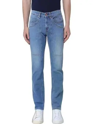 JECKERSON Skinny Fit Paneled Jeans - Blue
