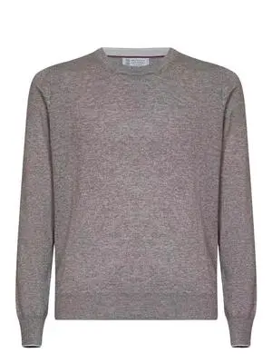 Brunello Cucinelli Cashmere Crew-neck Sweater - Grey