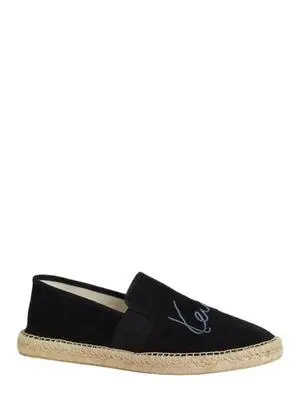 Kenzo Logo-embroidered Espadrilles - Black