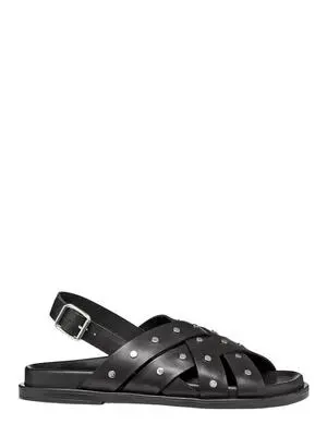 GEOX Geox Adelash Crossover-Strap Sandals With Stud Embellishment