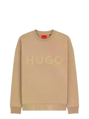 Hugo Logo-embossed Sweatshirt - Neutrals