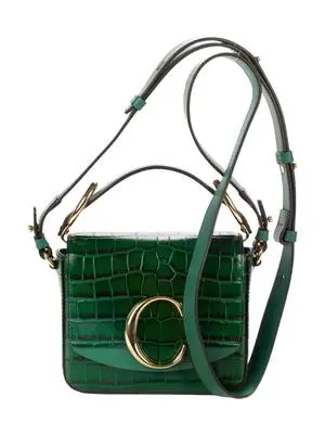 Chloé Mini C-plaque Tote Bag - Green