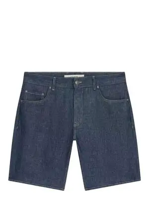 Guess Logo-patch Denim Shorts - Blue