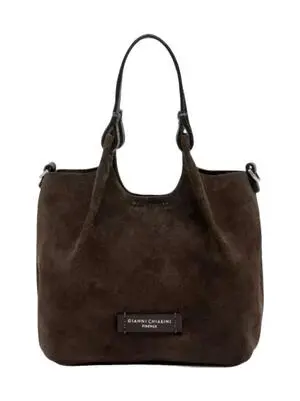 GIANNI CHIARINI Dua Suede Tote Bag - Brown