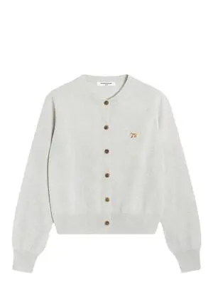 Maison Kitsuné Logo-patch Cardigan - Grey