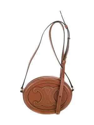 Celine Celine Triomphe Oval Cross Body Bag Brown