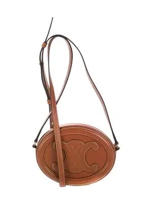 Celine Celine Triomphe Oval Cross Body Bag Brown